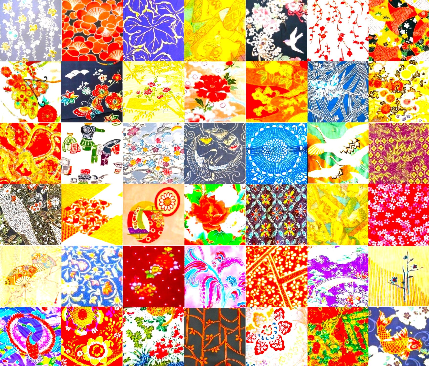 Solve PATCHWORK KIMONO SILK 10 jigsaw puzzle online with 378 pieces