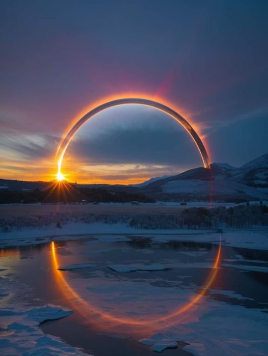 Solve Extremely rare solar halo captured during sunrise.. jigsaw puzzle ...