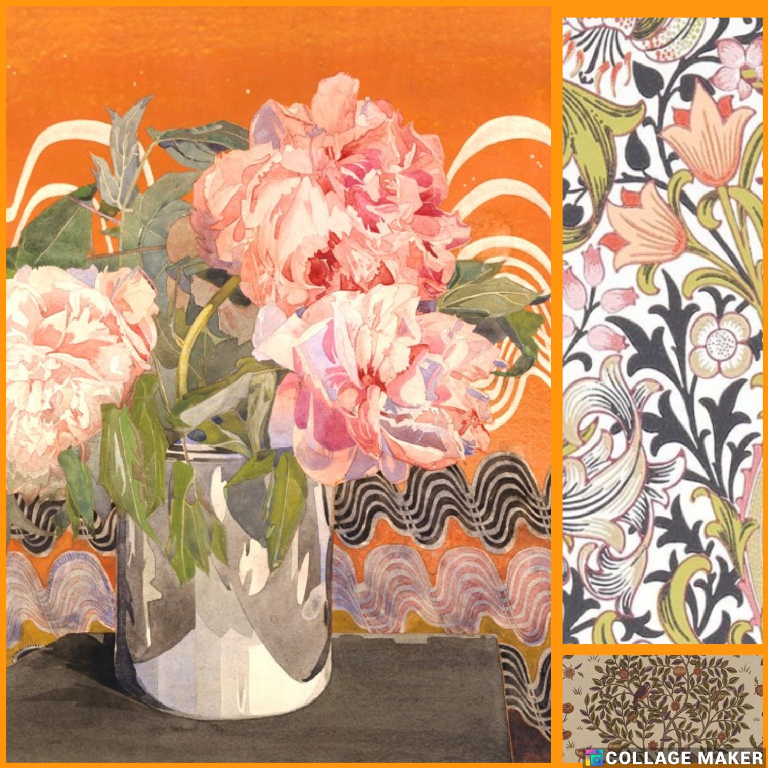 Solve Peonies, 1920 by Charles Rennie Mackintosh with Wm Morris prints ...