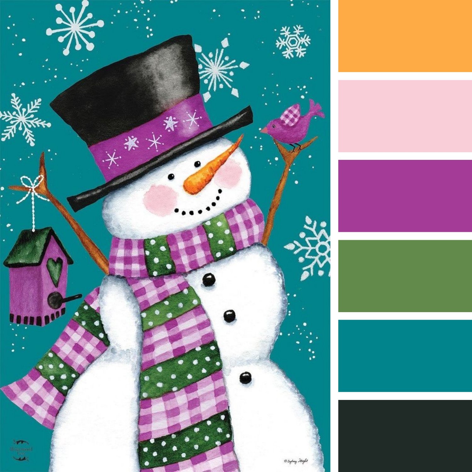 Solve Winter Wonderland Snowman (Large) jigsaw puzzle online with 196 ...