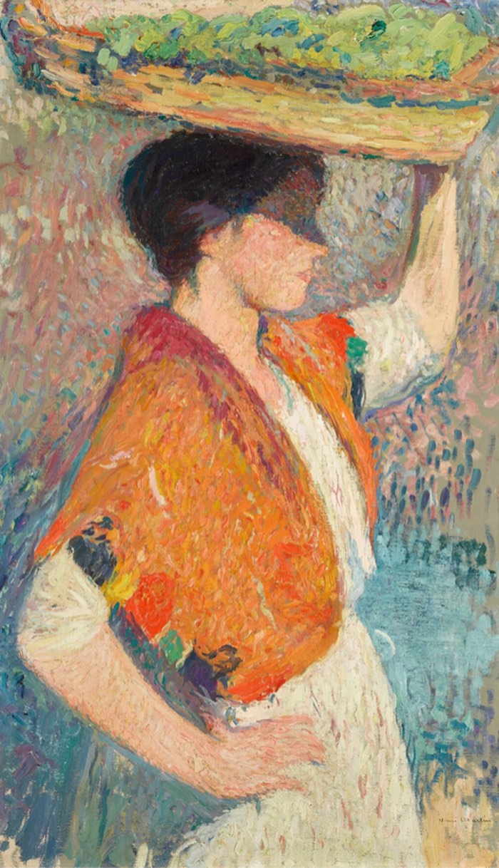 Solve Henri Martin French 1860 1943 Femme à La Corbeille Ca 1918