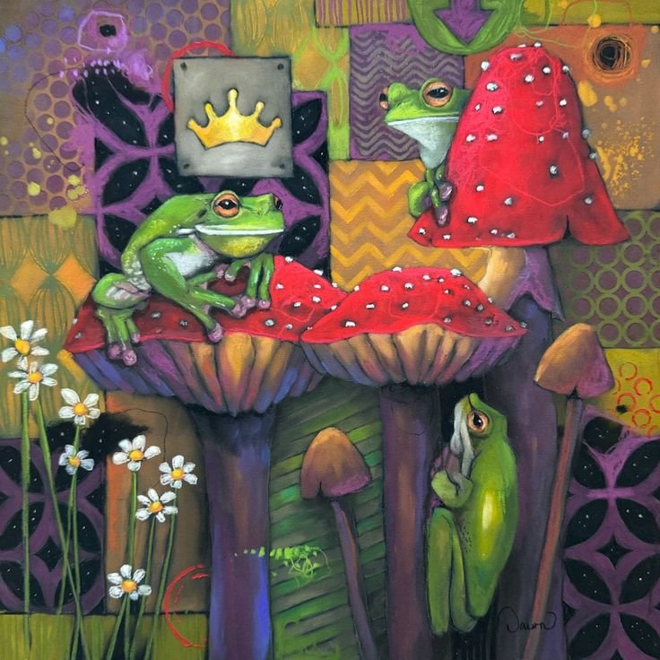 Solve The Enchanted Realm of Frogs jigsaw puzzle online with 81 pieces