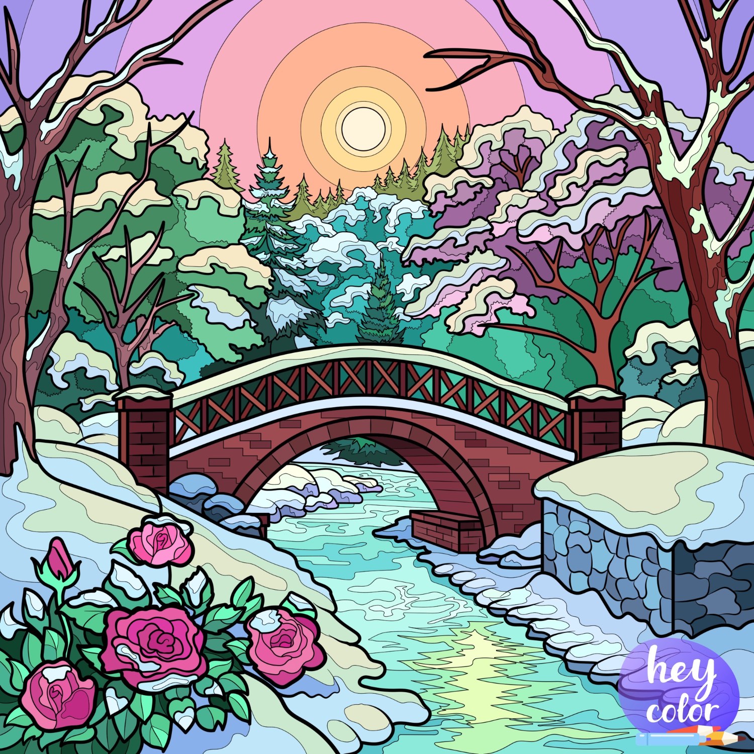 Solve Snowy Bridge jigsaw puzzle online with 256 pieces