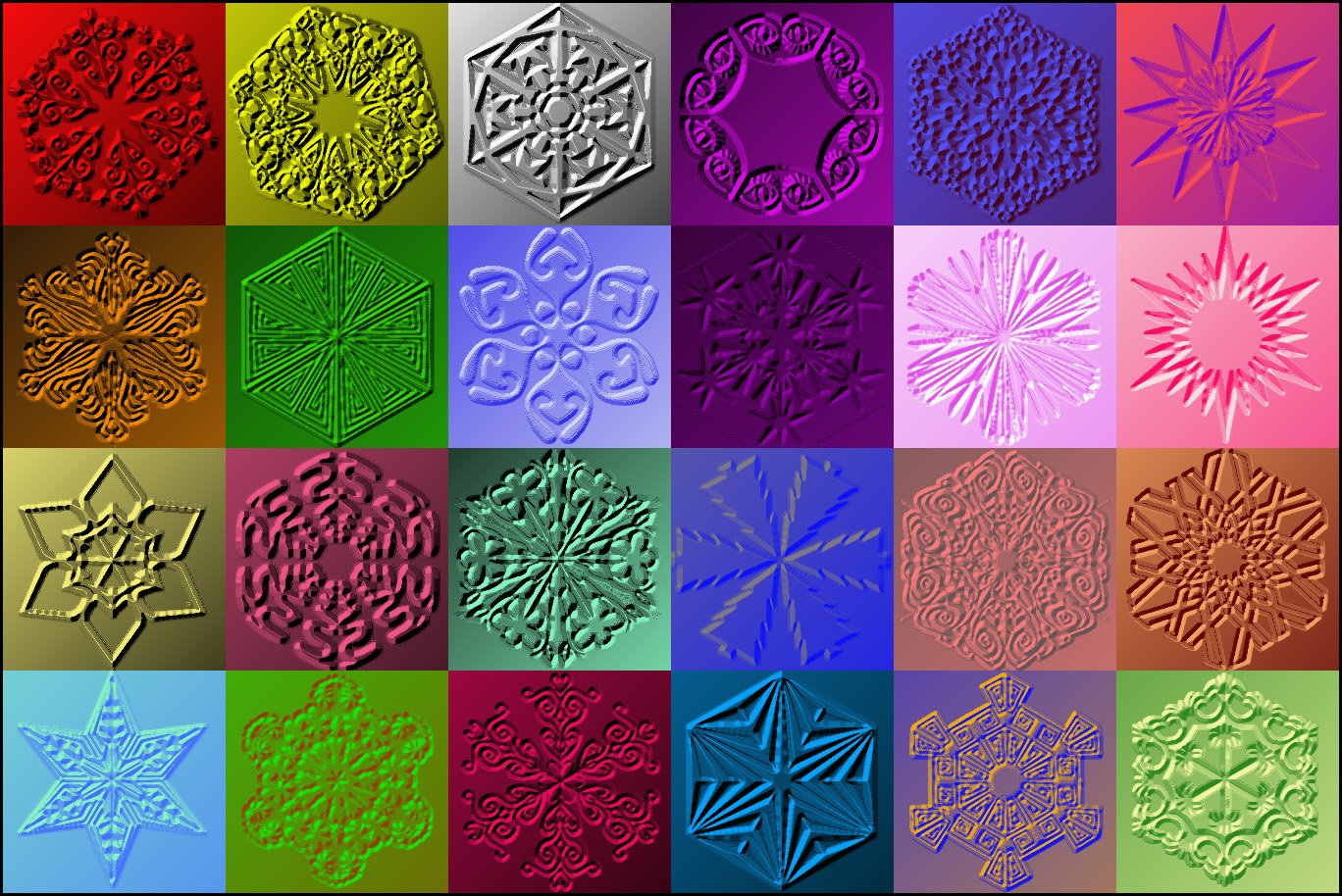 Solve Metal snowflakes jigsaw puzzle online with 77 pieces
