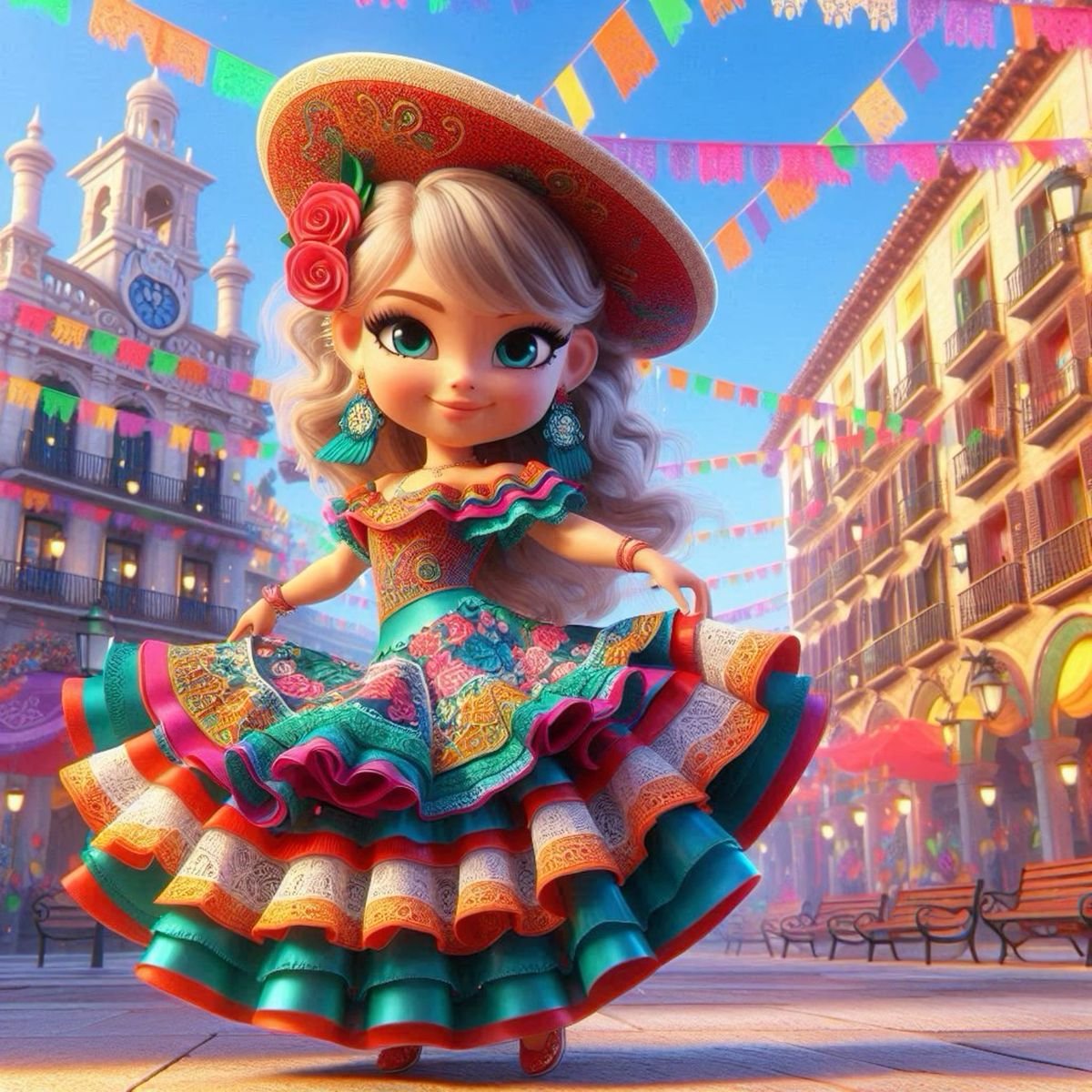 Solve Spanish Dancer jigsaw puzzle online with 81 pieces