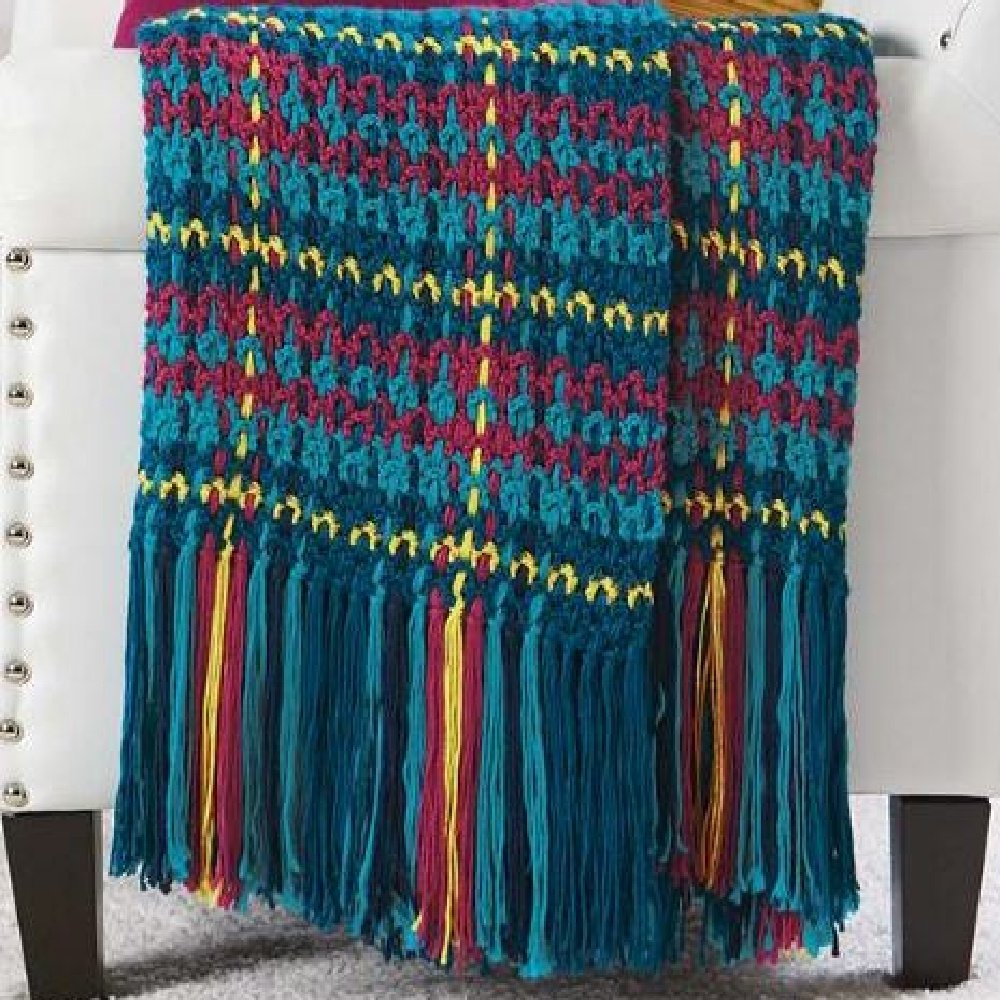 Solve Plaid Afghan jigsaw puzzle online with 196 pieces
