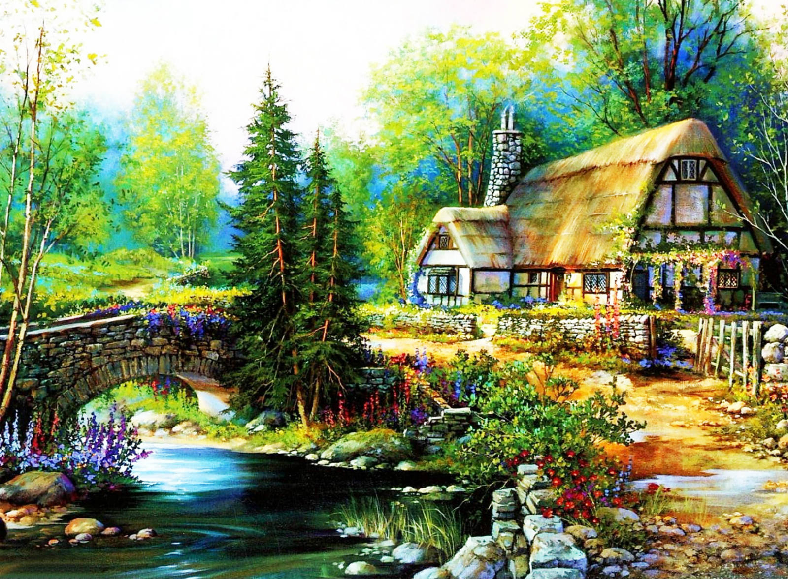 Solve Beautiful-Cottage-Desktop-Wallpapers jigsaw puzzle online with ...