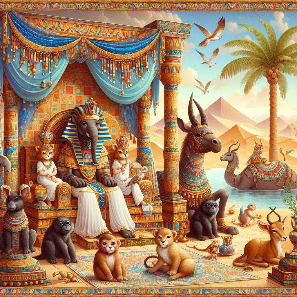 Solve Elephant Pharaoh jigsaw puzzle online with 121 pieces