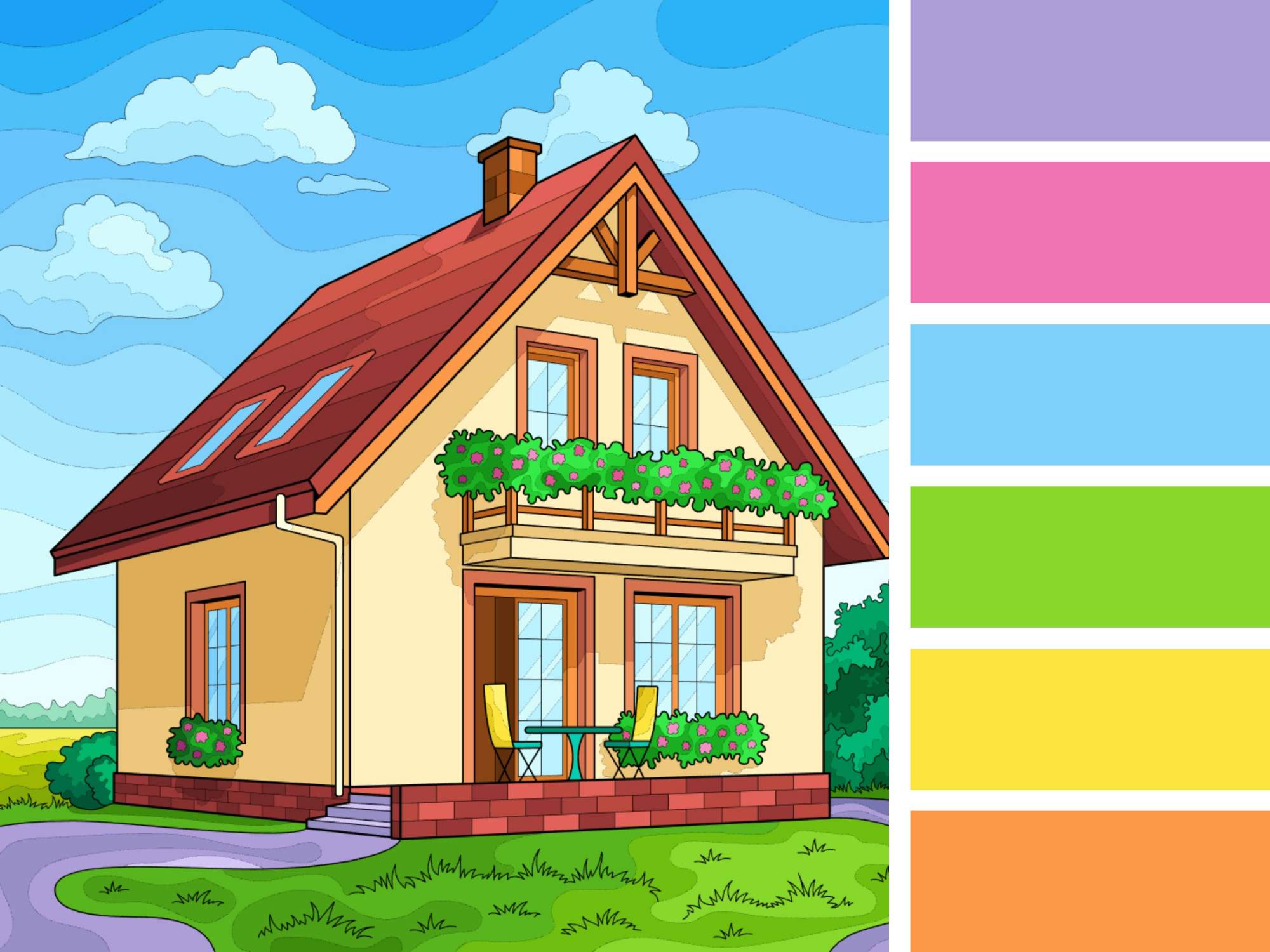 Solve Color Palette 66 jigsaw puzzle online with 252 pieces