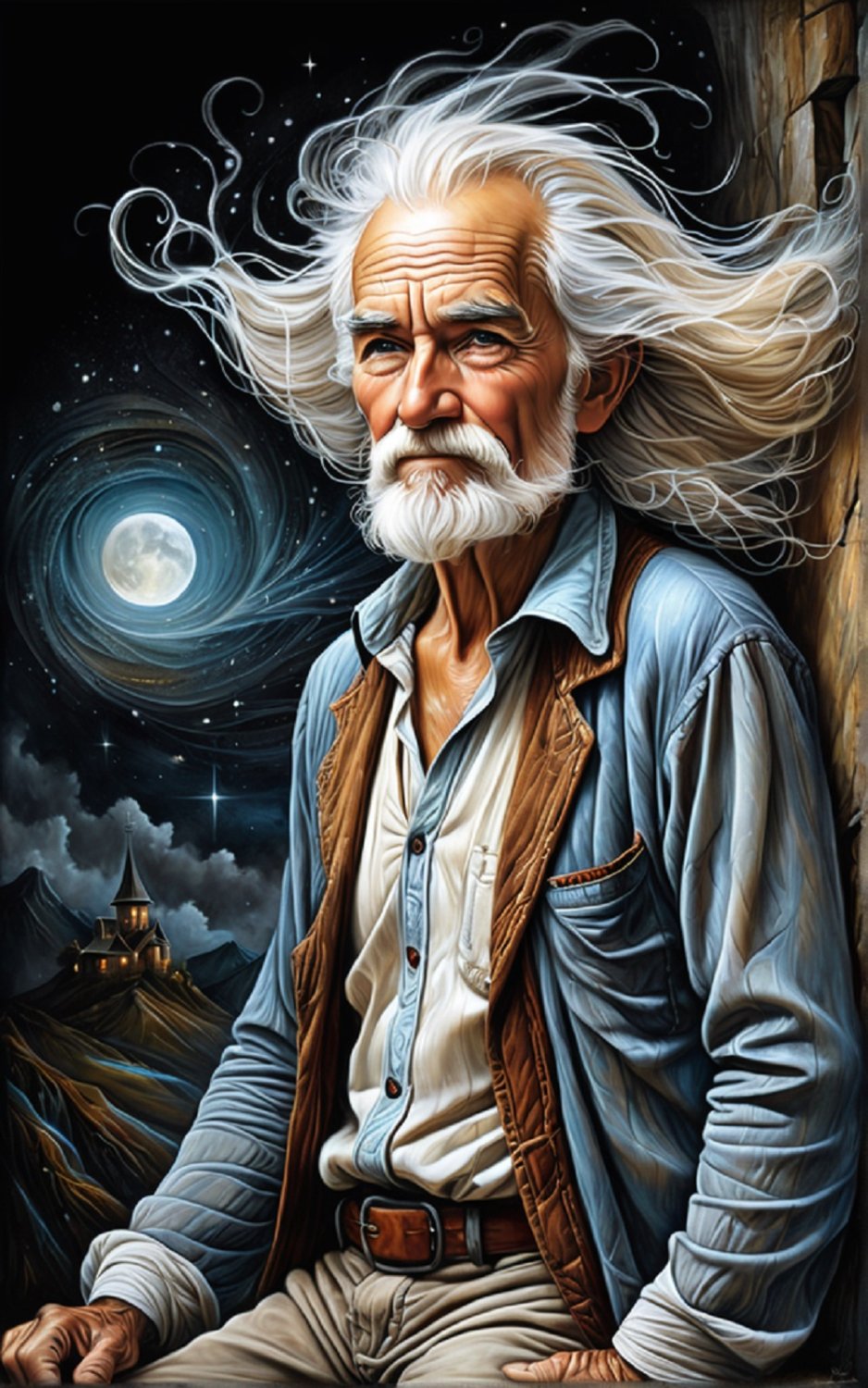 Solve Old Man jigsaw puzzle online with 77 pieces