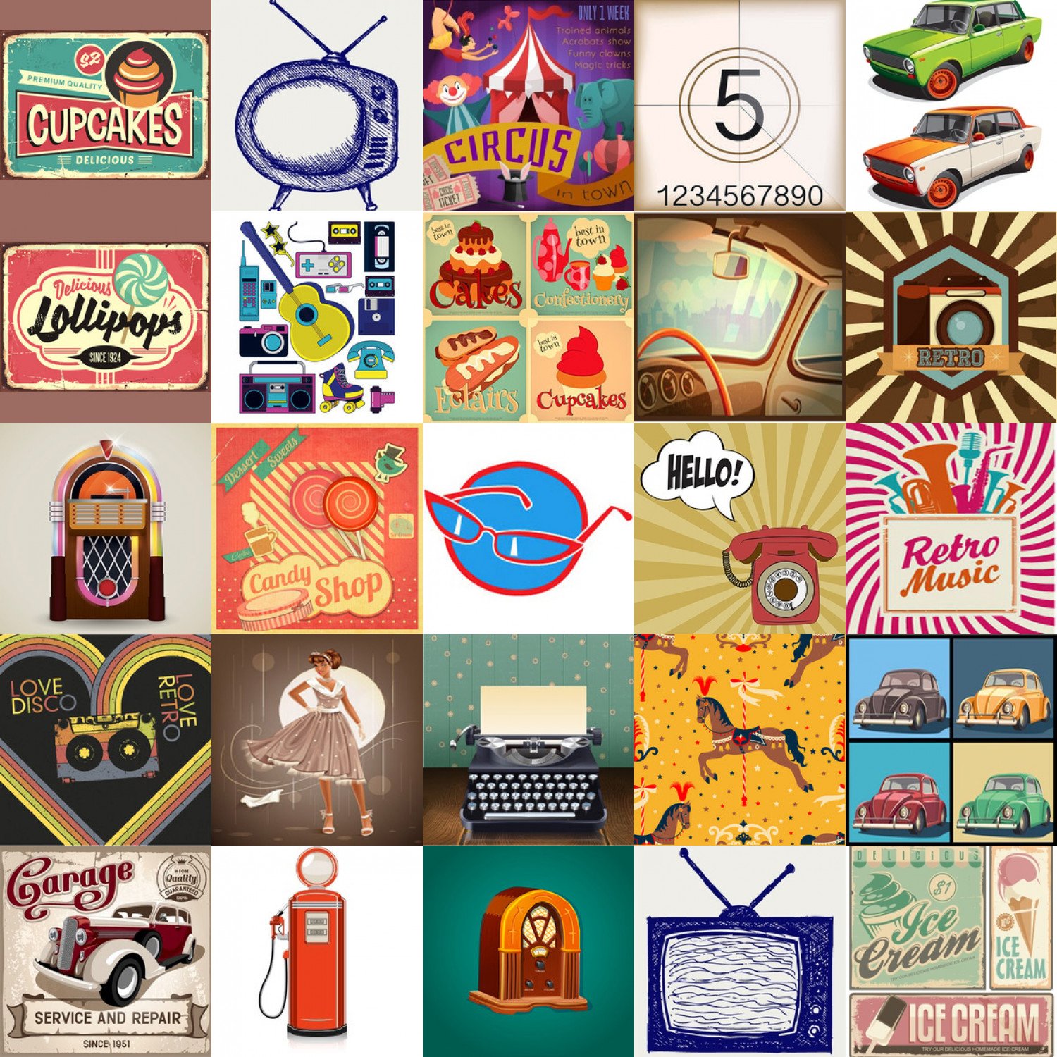 Solve Retro Revisited jigsaw puzzle online with 324 pieces