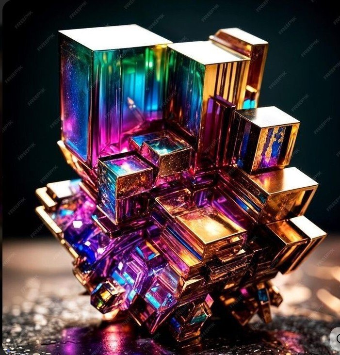 Solve lab-created Bismuth jigsaw puzzle online with 36 pieces