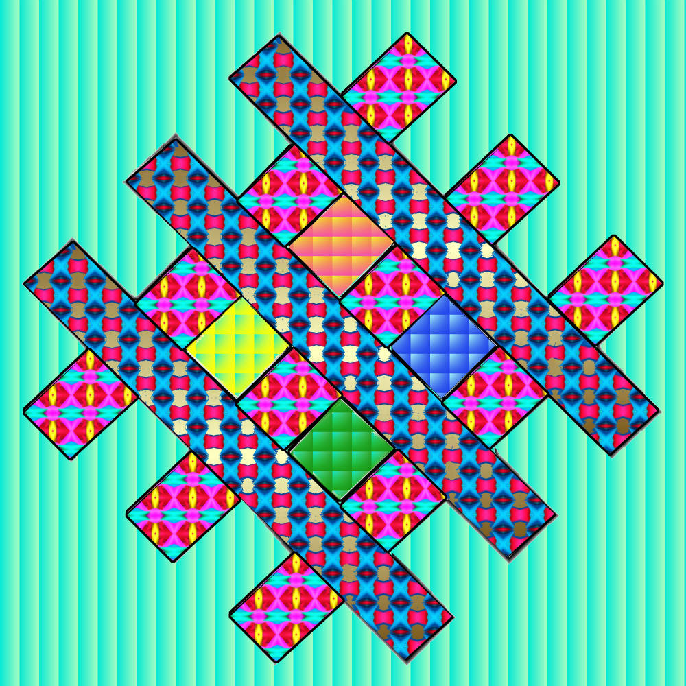 Solve CRISSCROSS PATTERNS jigsaw puzzle online with 100 pieces