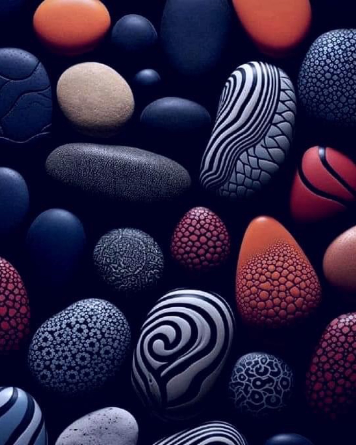 Solve Colorful Rocks jigsaw puzzle online with 80 pieces