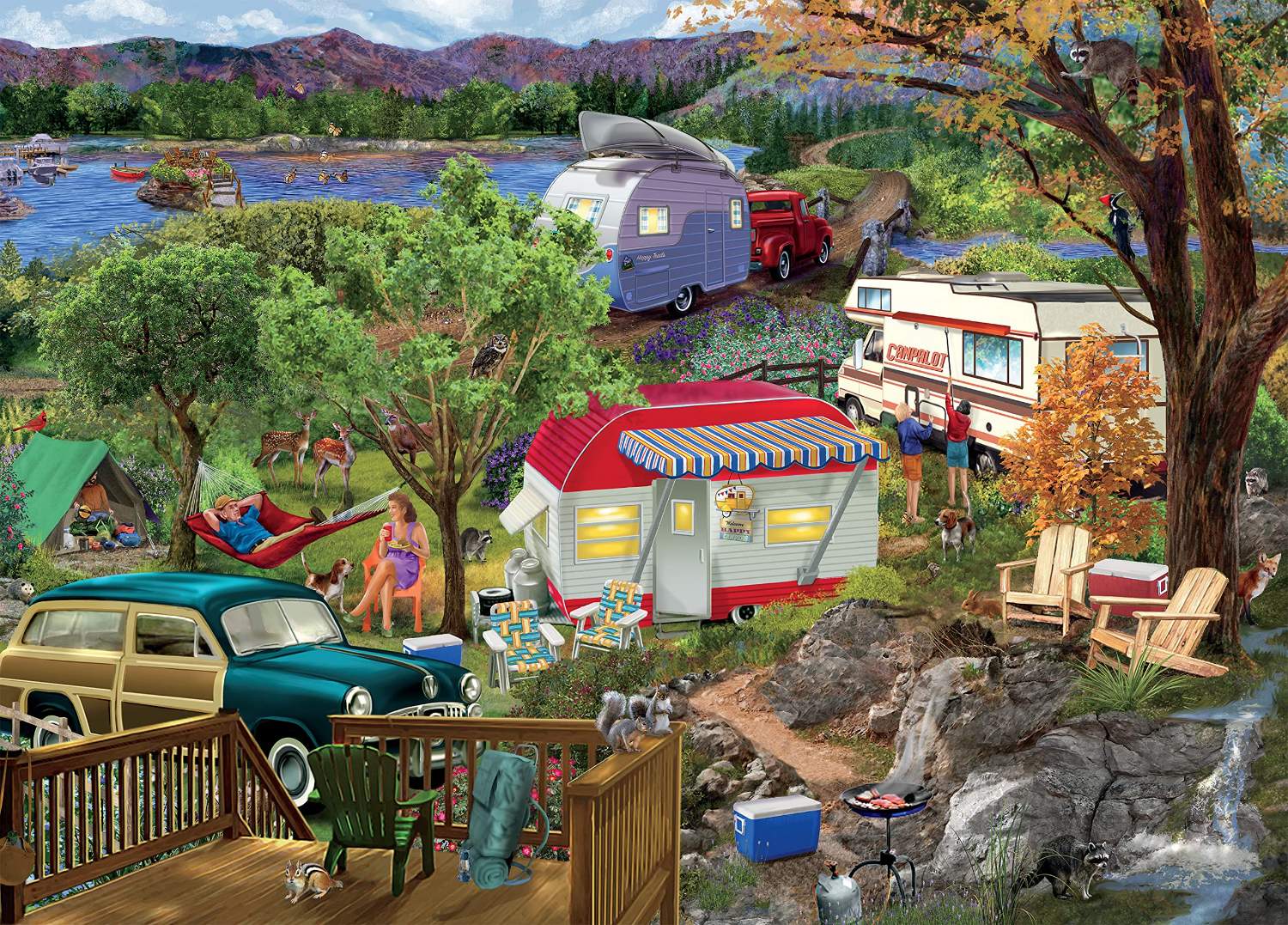 Solve Camping #4 jigsaw puzzle online with 88 pieces