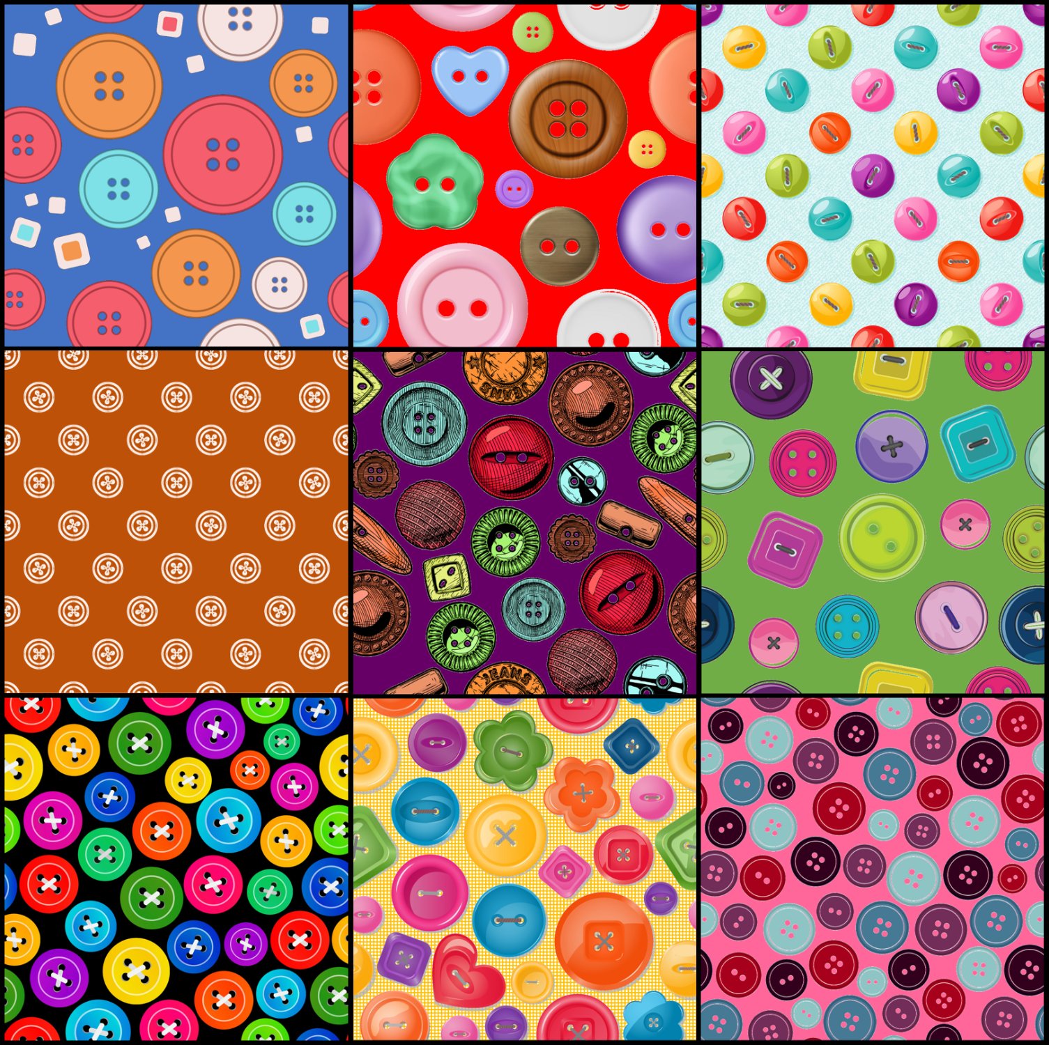 Solve Button patterns 4 jigsaw puzzle online with 324 pieces