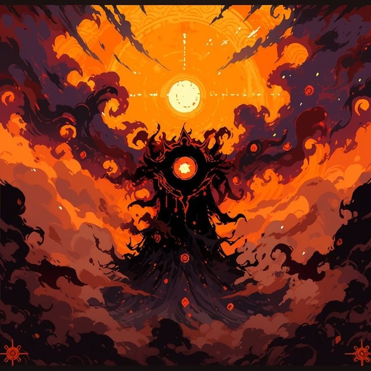 Solve 'Eldritch Sunburst Psychedelic' jigsaw puzzle online with 144 pieces