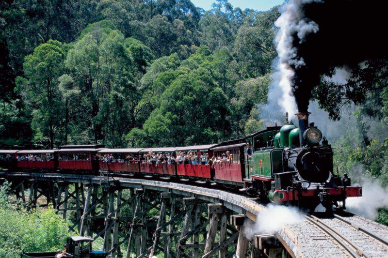 Solve Puffing Billy jigsaw puzzle online with 35 pieces