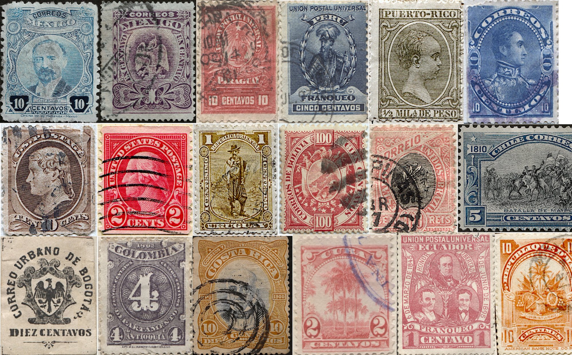 Solve Old Stamps jigsaw puzzle online with 570 pieces