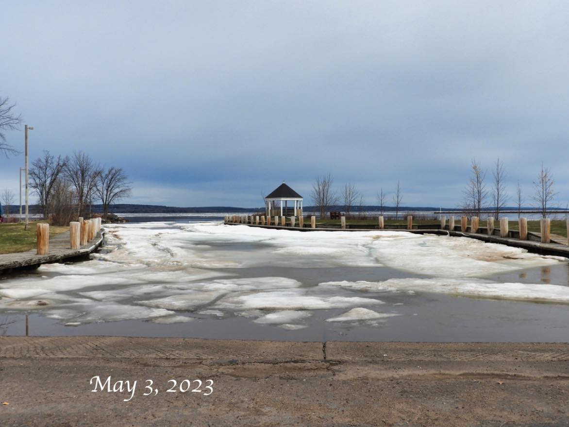Solve The boat ramp was still pretty clogged with ice on May 3 jigsaw ...