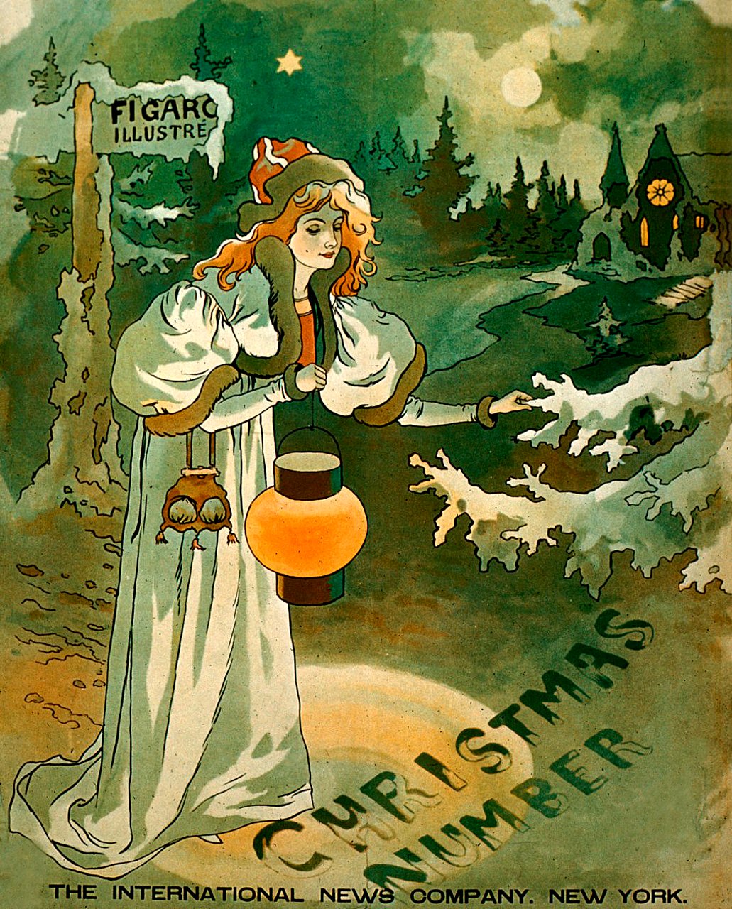 Solve Figaro Illustre, Christmas Number, 1895, cover by Ferdinand Bac ...