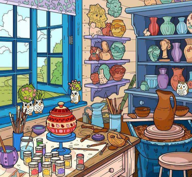 Solve THE POTTERY SHED jigsaw puzzle online with 72 pieces