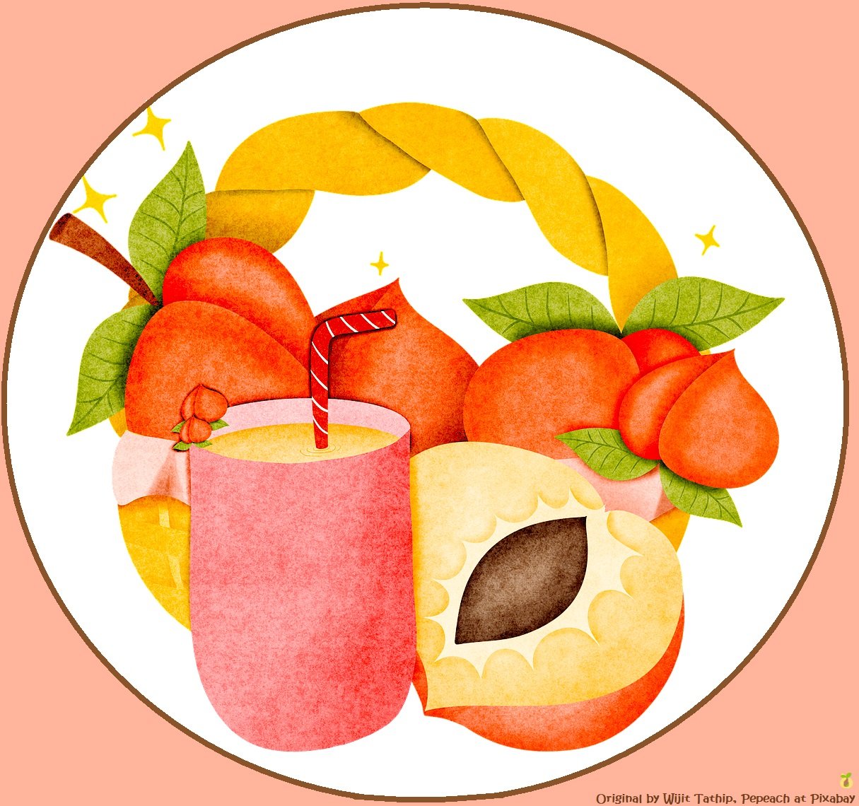 Solve Peach refresher 🍑 jigsaw puzzle online with 64 pieces