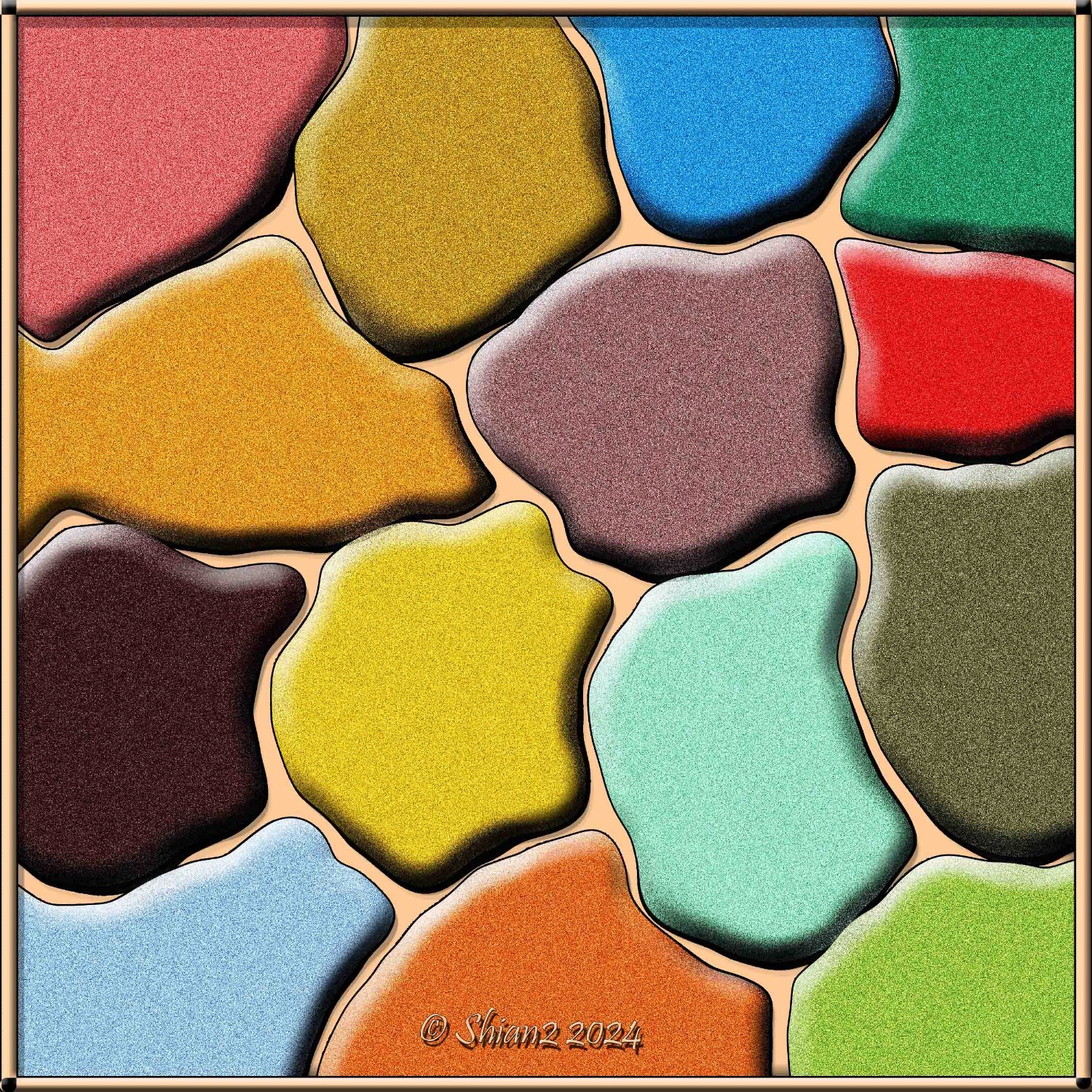 Jigsaw Puzzle | 144 pieces | Coloured Stones | Jigidi