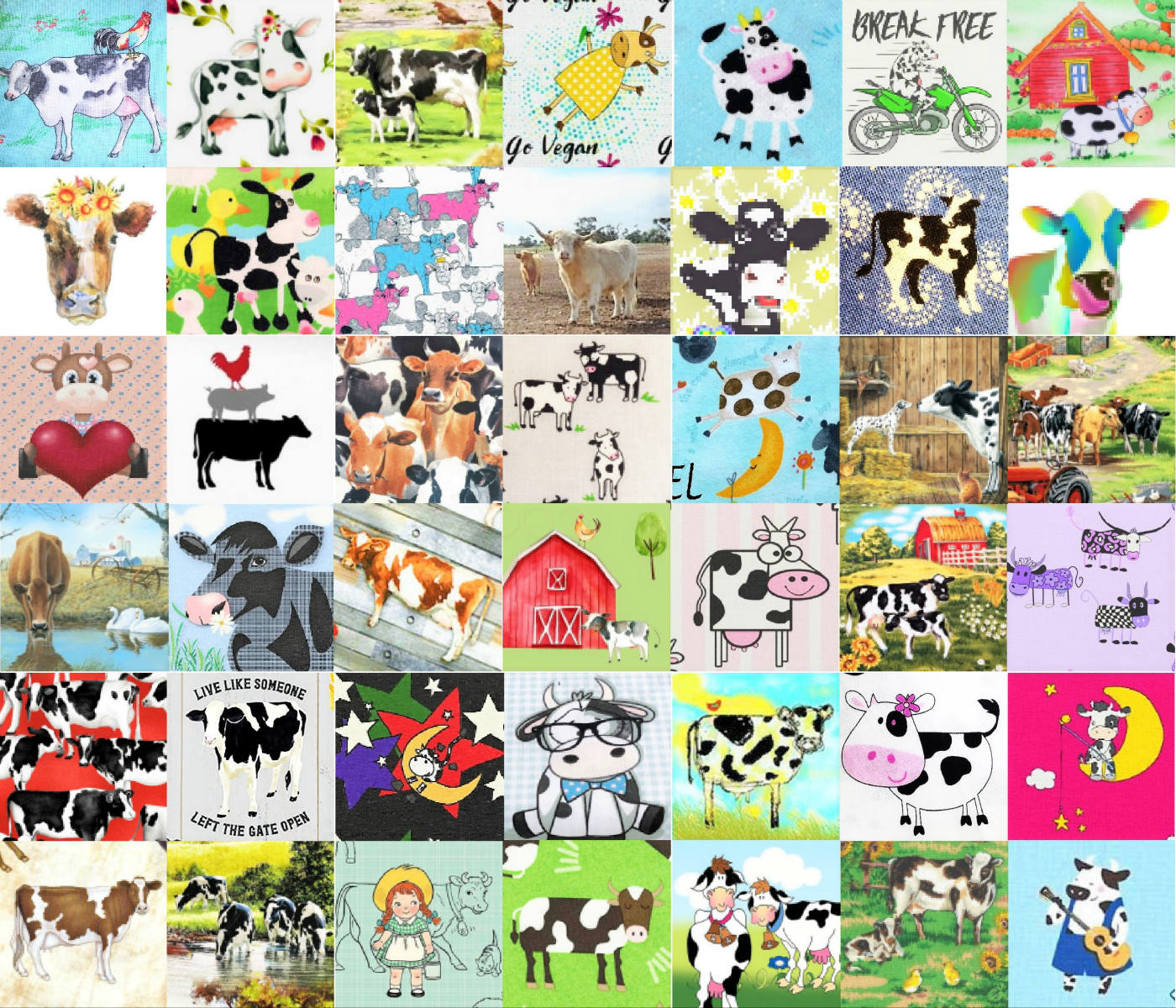 Jigsaw Puzzle | 378 pieces | .PATCHWORK COWS 8 | Jigidi