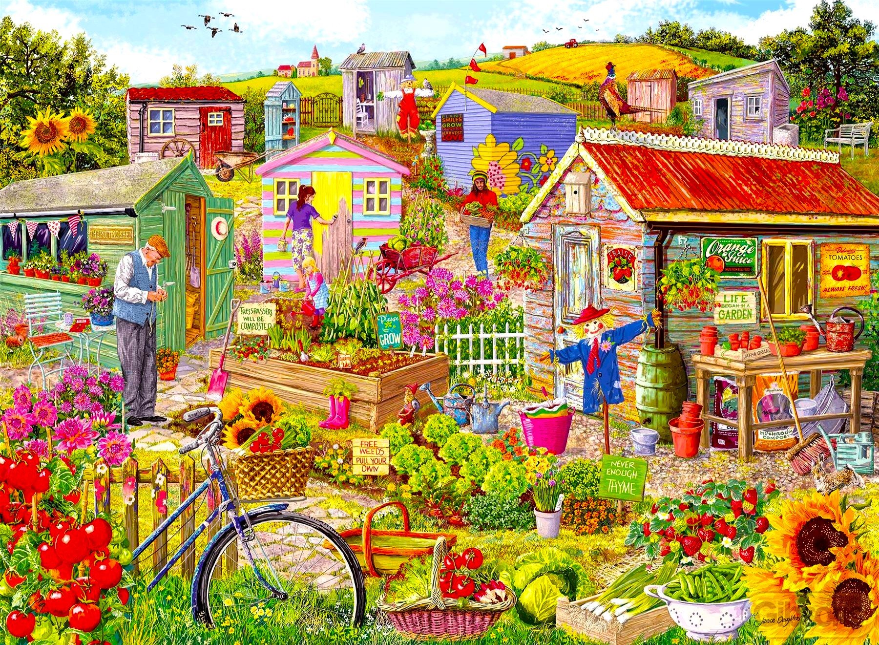 Solve Working the Allotments jigsaw puzzle online with 352 pieces