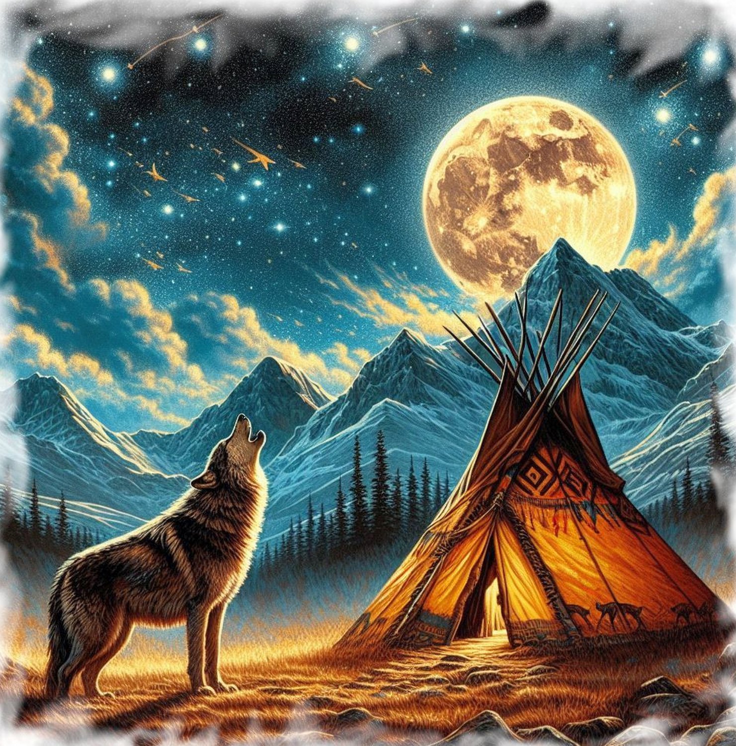 Solve grey wolf jigsaw puzzle online with 144 pieces