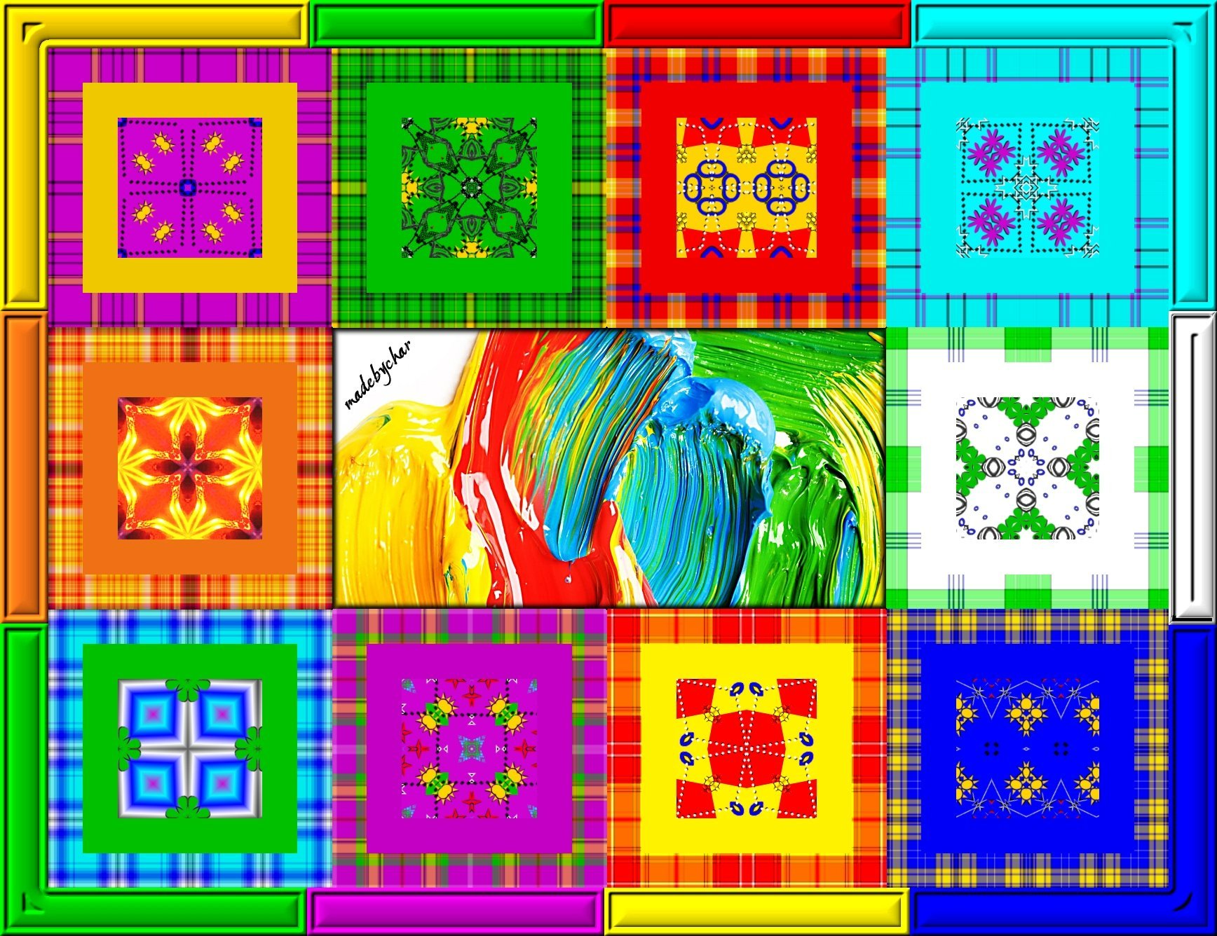 Solve Framed in plaid... jigsaw puzzle online with 594 pieces