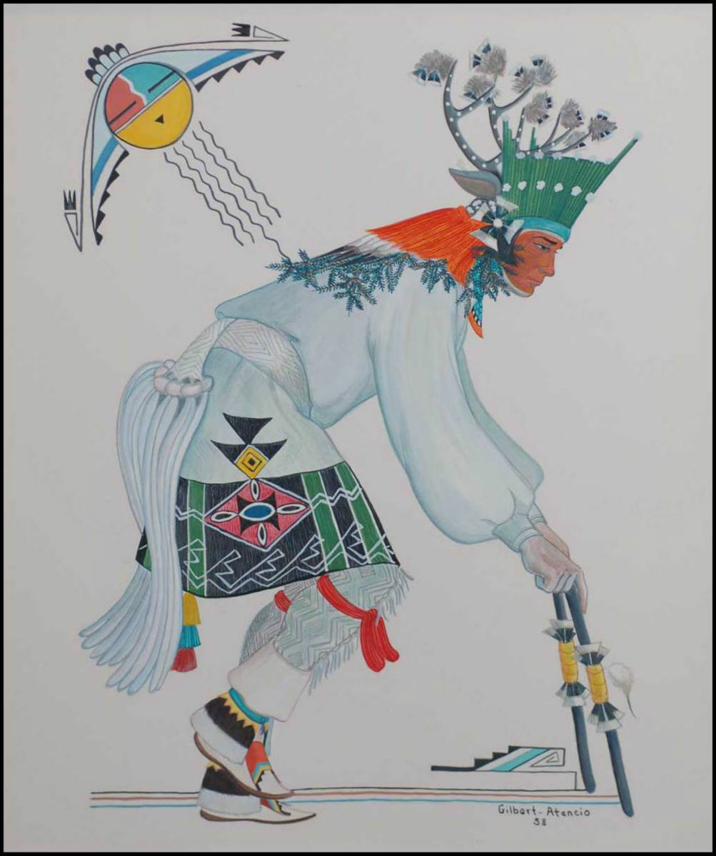 Puzzle | 208 pièces | Pueblo Deer Dancer ~ Gilbert Atencio (Pueblo ...