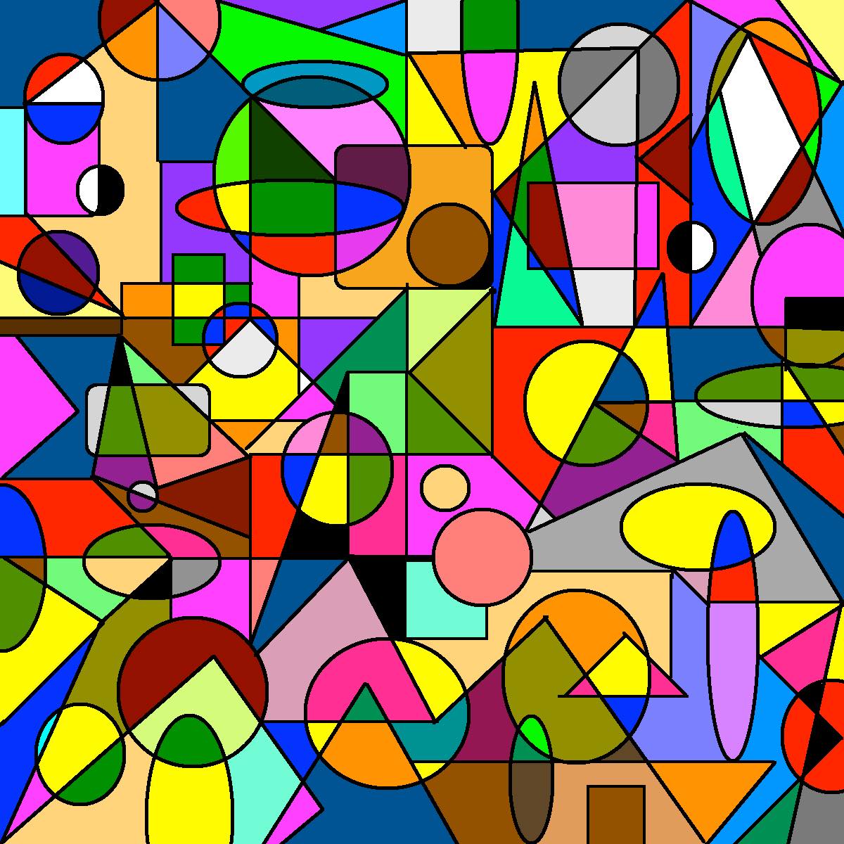 Solve Geo - Shapes jigsaw puzzle online with 256 pieces