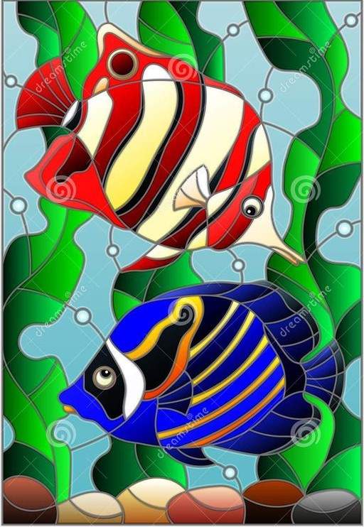 Solve Tropical Fish jigsaw puzzle online with 70 pieces