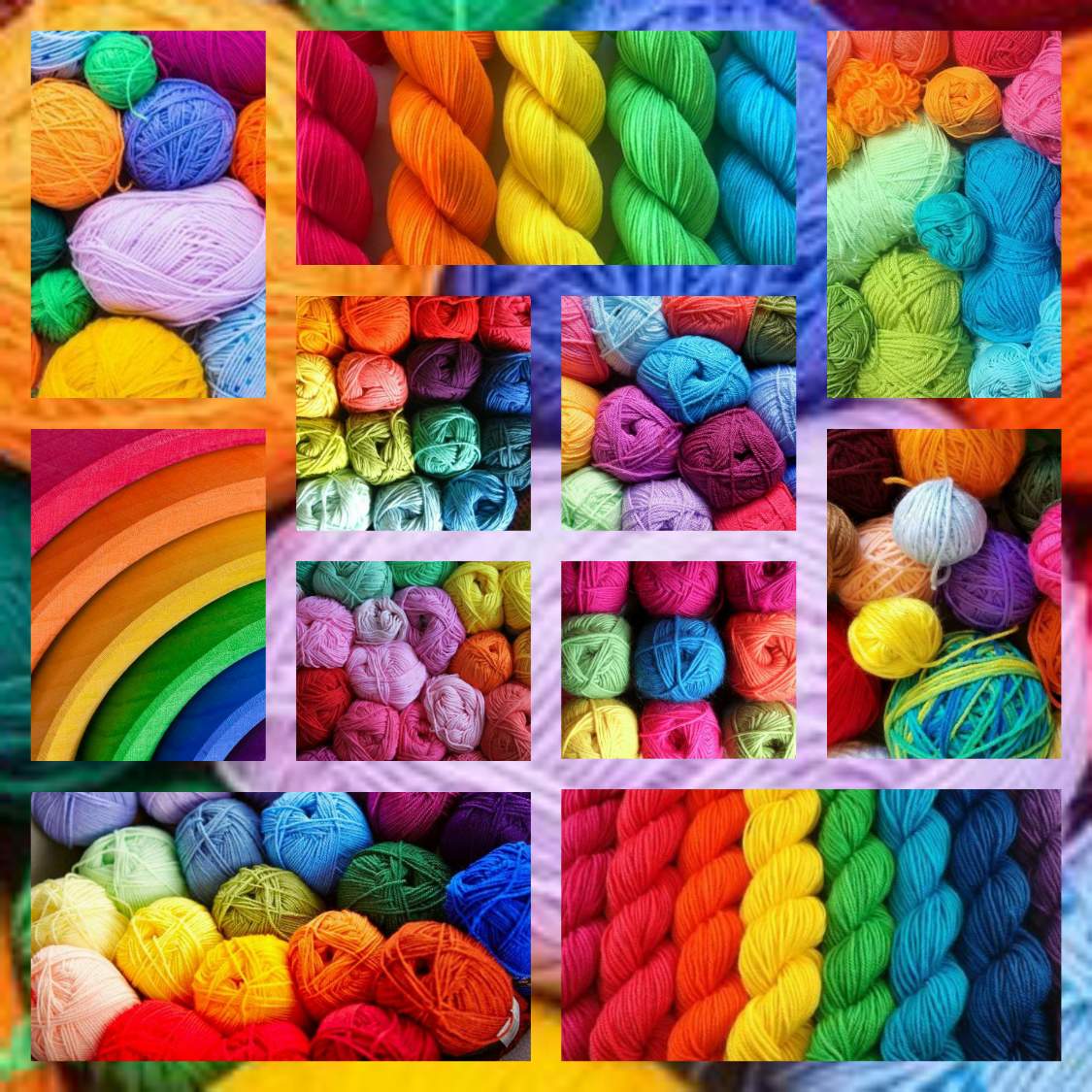Jigsaw Puzzle | RAINBOW WOOLIES | 81 pieces | Jigidi