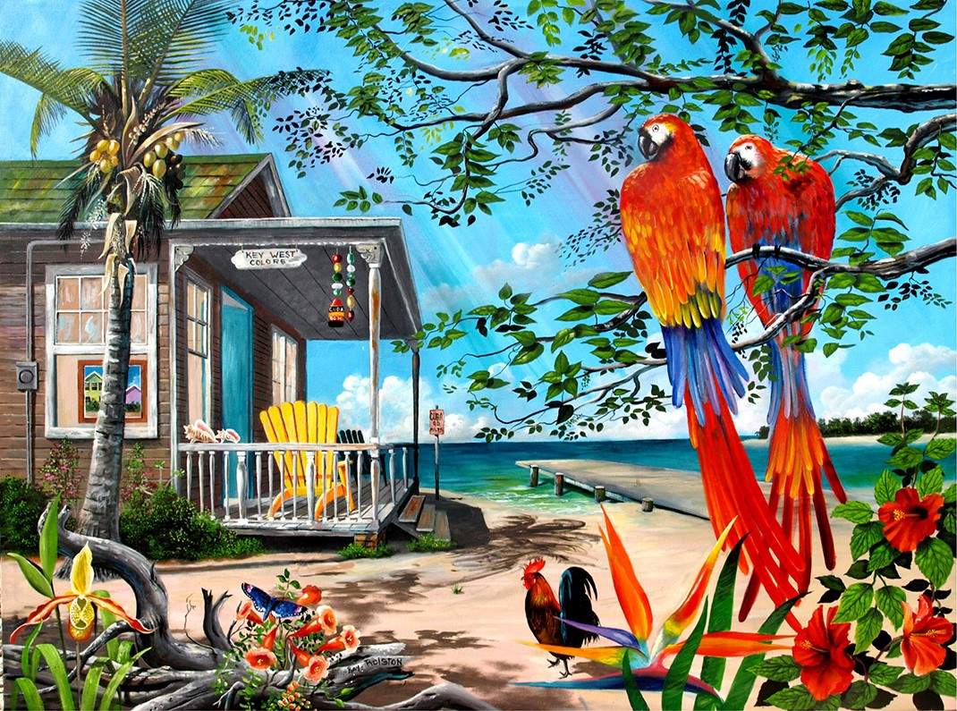 Solve Key West Colors by Ray Rolston jigsaw puzzle online with 70 pieces