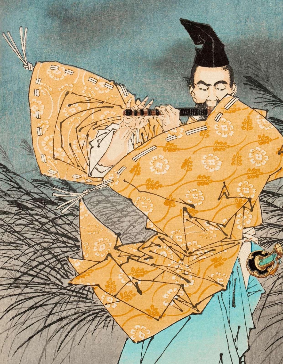 Solve Tsukioka Yoshitoshi, Fujiwara Yasumasa plays the flute by ...