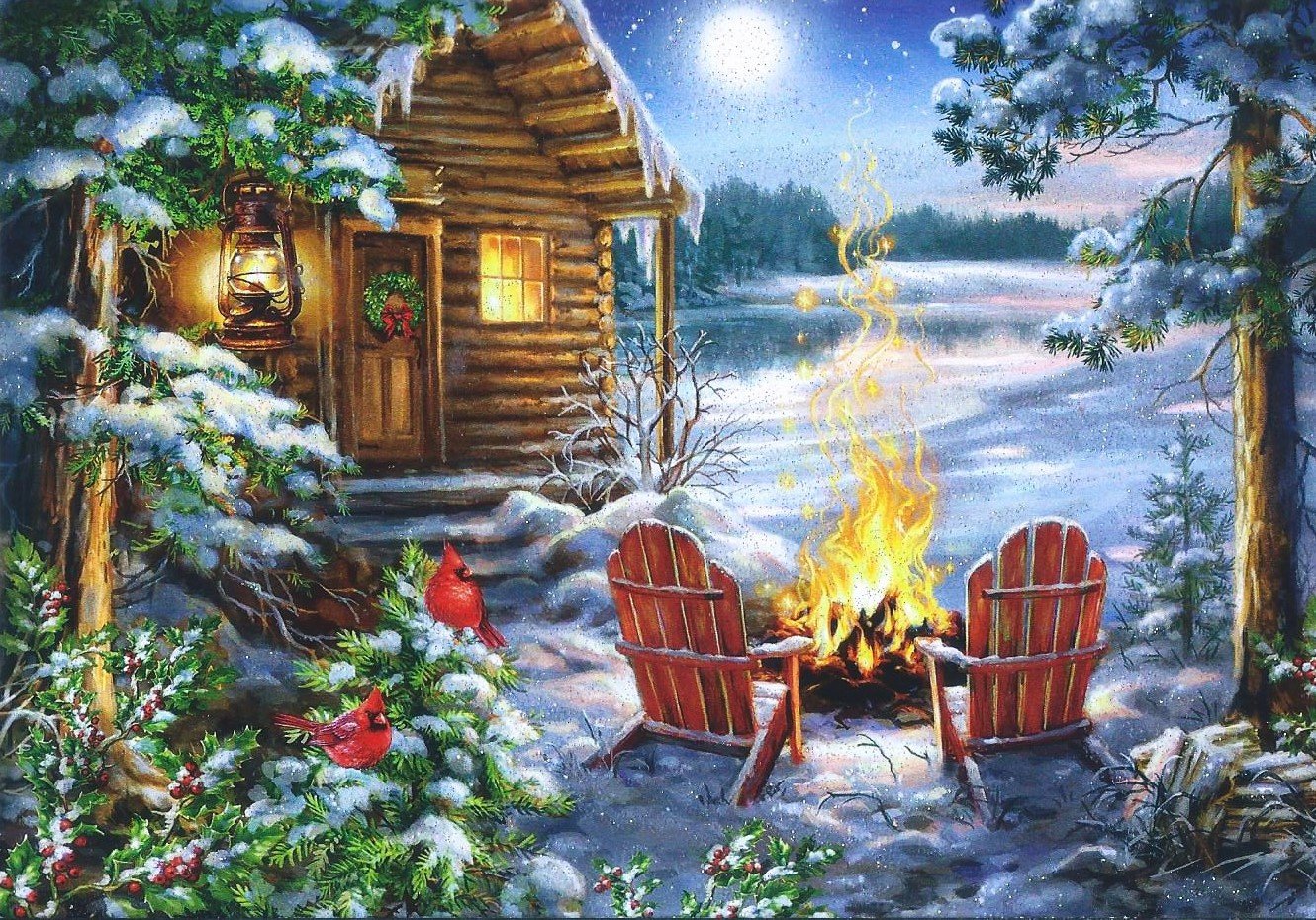 Solve Snowy Night ( Snow Storm Beginning) jigsaw puzzle online with 70 ...