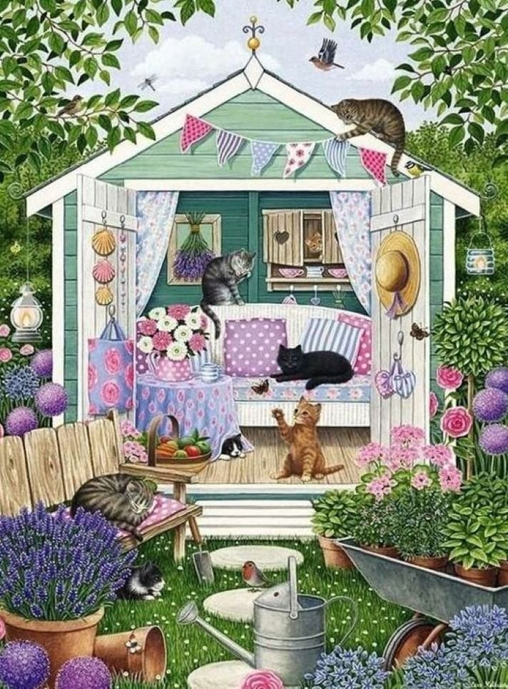 Solve A Happy Home jigsaw puzzle online with 154 pieces