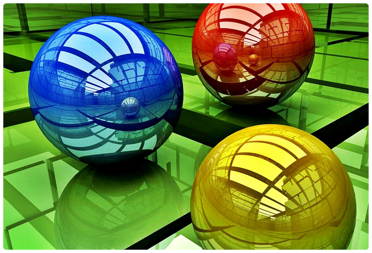 Solve Glossy Balls (smaller size) jigsaw puzzle online with 96 pieces