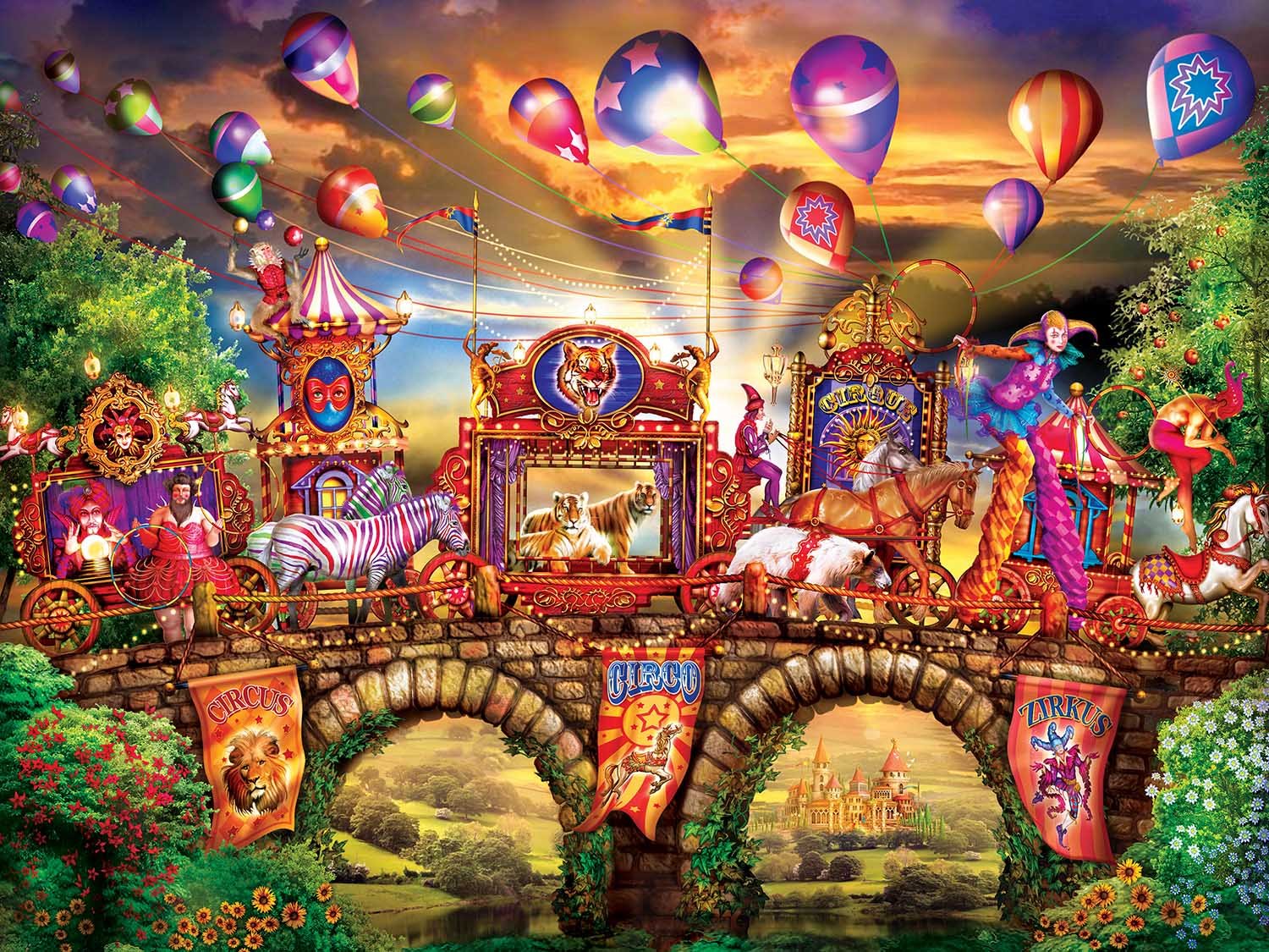 Solve Carnival Parade (X-Large) jigsaw puzzle online with 300 pieces