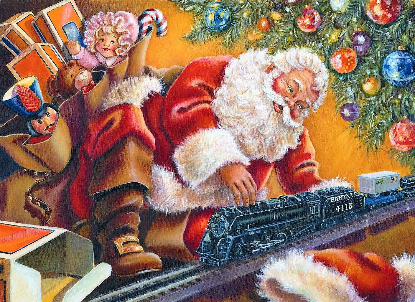 Solve Santa jigsaw puzzle online with 140 pieces