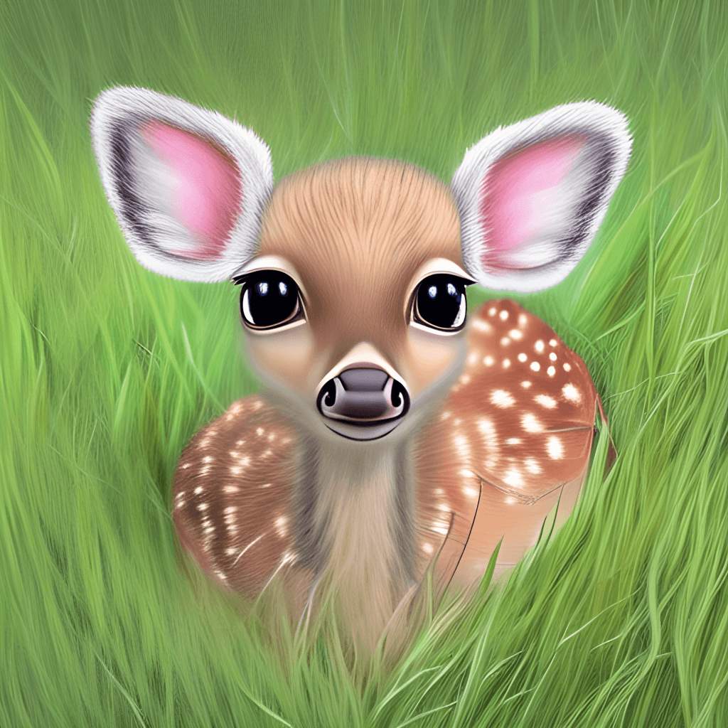 Solve A Fawn, Resting in the Grass jigsaw puzzle online with 100 pieces