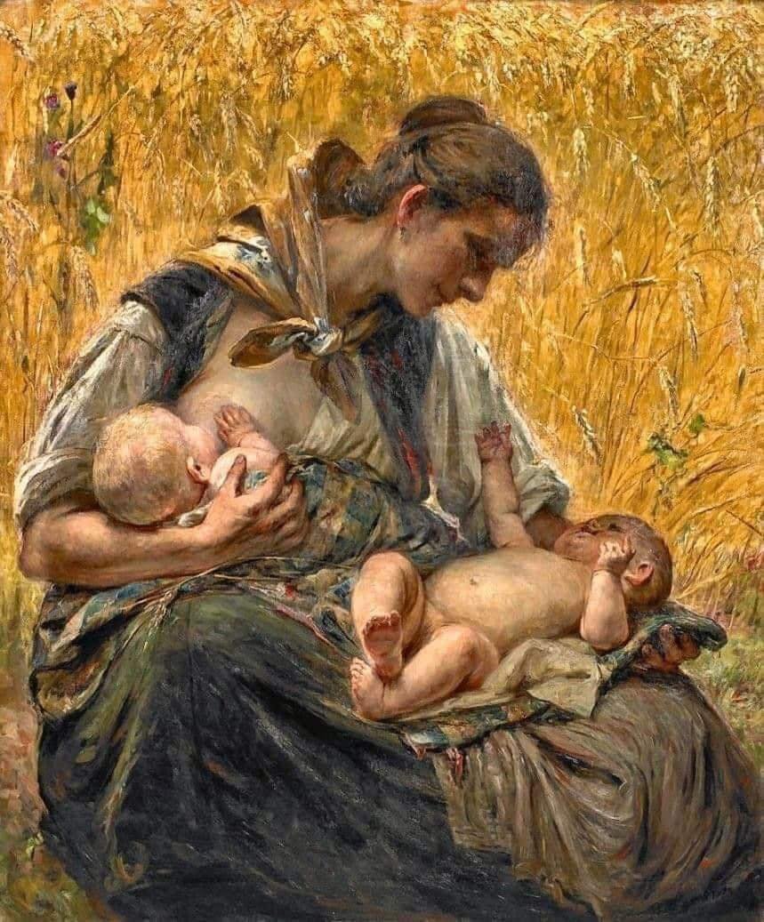 Solve Young Mother with Twins by Bertha Wegmann (1847–1926) jigsaw ...