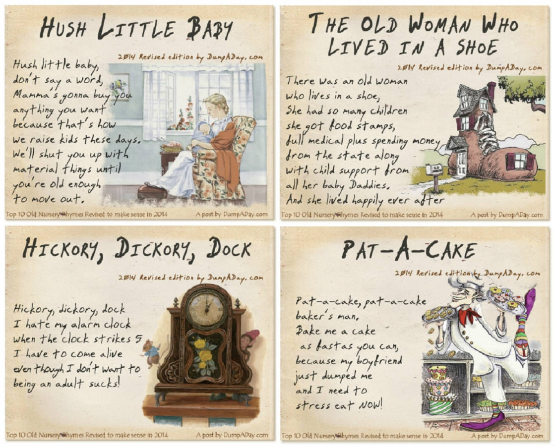 Solve Revised Nursery Rhymes jigsaw puzzle online with 80 pieces
