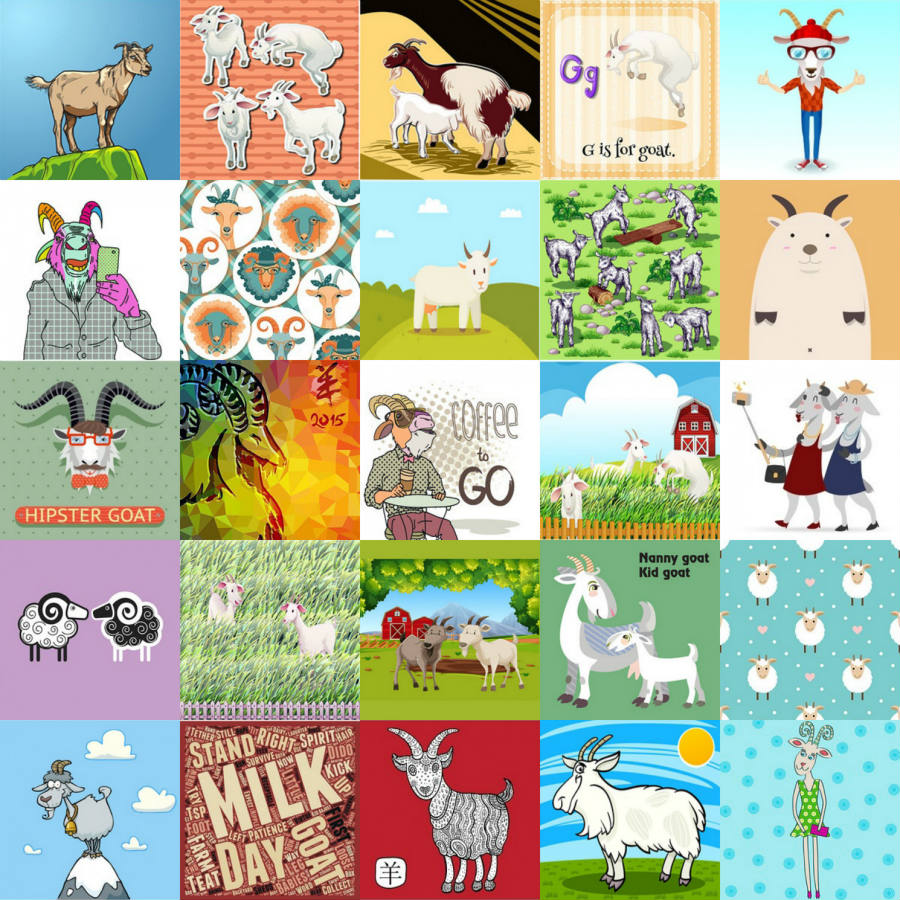 Solve Goats jigsaw puzzle online with 49 pieces