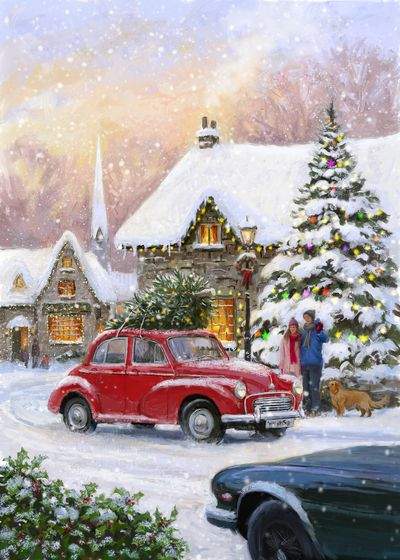 Solve Winter Scene jigsaw puzzle online with 63 pieces