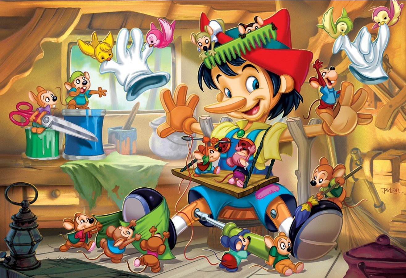 Solve Pinocchio jigsaw puzzle online with 70 pieces
