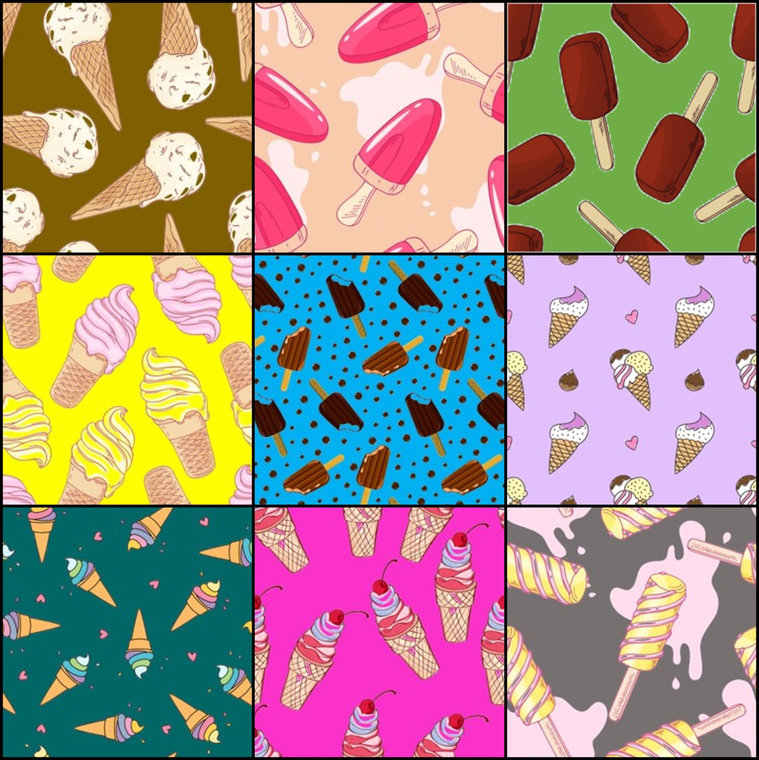 Solve Ice cream patterns 23 jigsaw puzzle online with 324 pieces